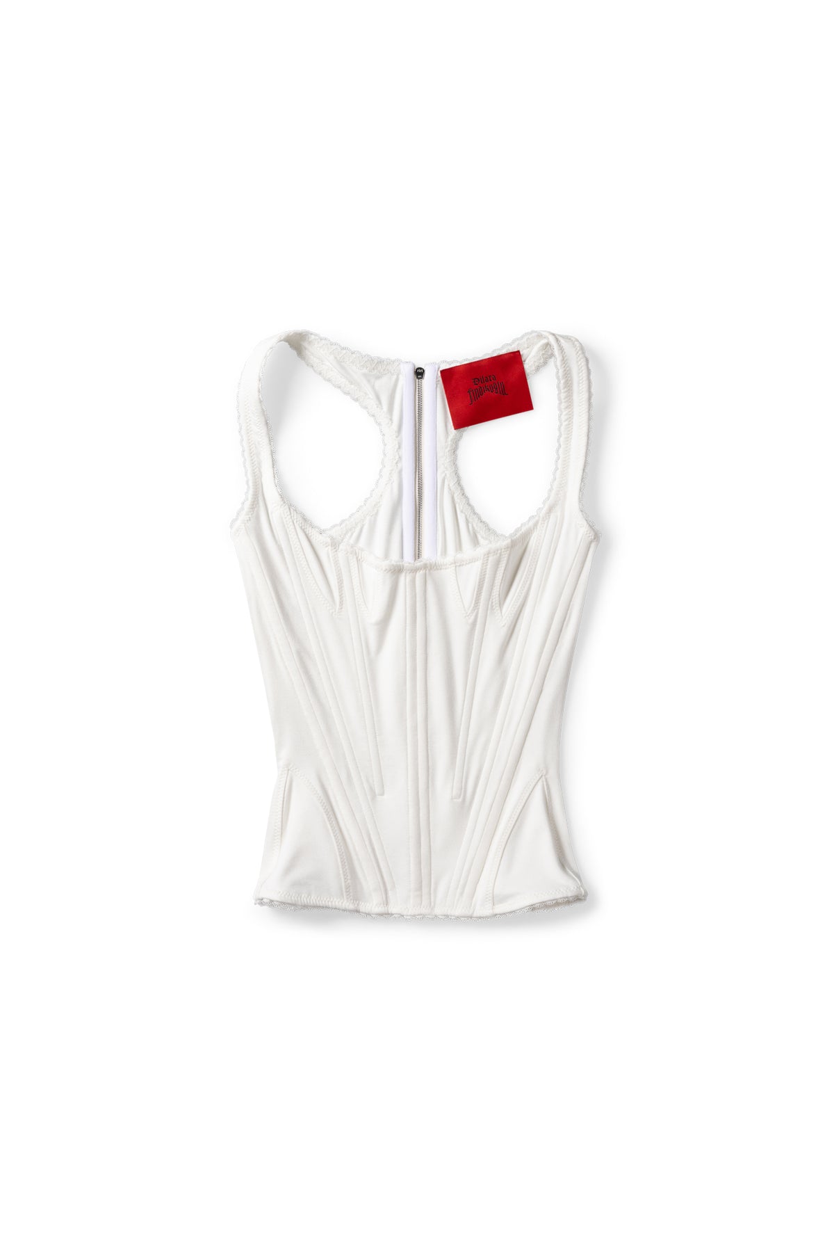 CORSETED TANK TOP - WHITE – Dilara Findikoglu
